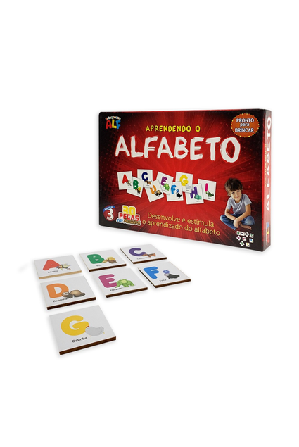 Jogo Educativo Infantil em madeira Alf - Alfabeto